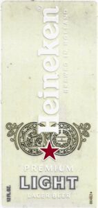 Drink Label: Heineken Light (Heineken Brouwerij, NetherlandsCol:NL-BEER ...