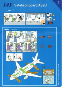 Safety Card: A320 (SAS Scandinavian Airlines, WorldwideCol:SAS-XN-0025