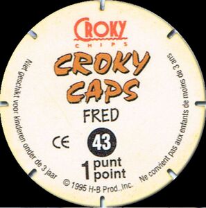 Meal Toy: Fred (Flippo's/Pogs/Tazos, Belgium(Croky Caps) Col:CRO-1995-0043