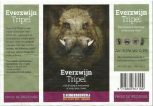 Drink Label: Everzwijn Tripel (De Heidebrouwerij, NetherlandsCol:NL ...
