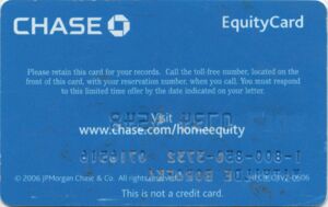 Bank Card: Equity Card (JPMorgan Chase Bank, United States of ...