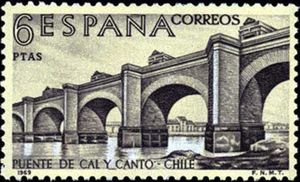 Stamp: Cal y Canto Bridge (Spain(Explorers and Colonizers of America (X ...