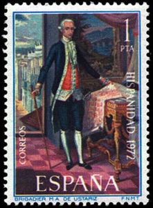 Stamp: Brigadier M.A. de Ustariz, José Campeche (Spain(Hispanic ...