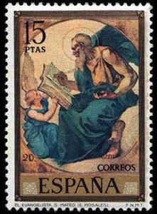 Марка: "St Matthew the Evangelist" (Испания(Stamp Day 1974 - Eduardo ...
