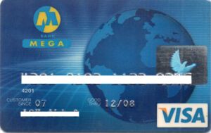 Tarjeta de Banco: Bank Mega (Bank Mega, IndonesiaCol:ID-VI-0062