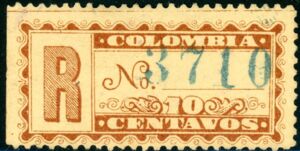 Stamp: Registration stamp (Colombia(Registration Stamp) Mi:CO 119b,Sn ...
