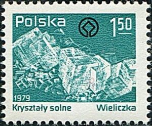 Stamp: Salt crystals (Poland) (Wieliczka ancient rock-salt mines) Mi:PL ...