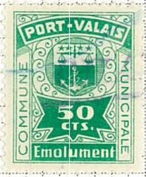 Stamp: Port Valais (Switzerland: Revenue Stamps(Revenue - Port Valais ...