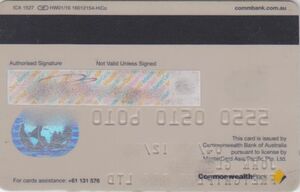 Bank Card: Masercard Corporate (Commonwealth Bank, AustraliaCol:AU-MC-0028