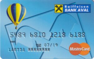 Bank Card: MasterCard Standard (Raiffeisen Bank Aval, UkraineCol:UA-MC ...