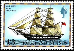 Stamp: "Hebe", 1842-1846 (Falkland Islands(Mail Ships) Mi:FK 269I,Sn:FK ...