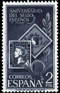 Stamp: 125th Anniversary of First Spanish Stamp (Spain(Stamp jubilee ...