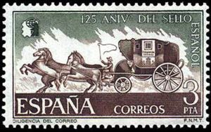 Stamp: 125th Anniversary of First Spanish Stamp (Spain(Stamp jubilee ...