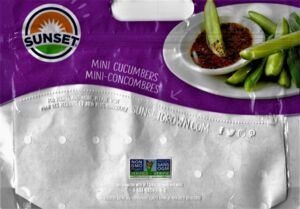 Food Label: Sunset Mini Cucumbers (Mastronardi Produce Ltd., Canada ...