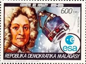 Stamp: Halley, Giotto (Madagascar(Space probes Halley's Comet) Mi:MG 1064