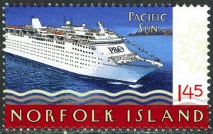 Stamp: "Pacific Sun" (Norfolk Island(Cruise Ships 2010) Mi:NF 1085,Sn ...