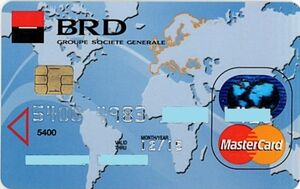 Bank Card: World Map (Brd Groupe Societe Generale, RomaniaCol:RO-MC-0017.03