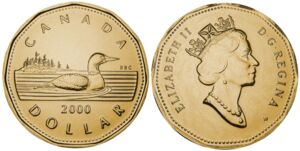 コイン: 1 Dollar ("Loonie") (カナダ(1990~2003 - 3rd portrait of Elizabeth II ...