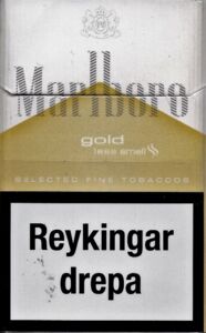 Cigarette Pack: Marlboro Gold (Iceland) Col:IS-CT-0004