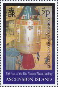 Stamp: Command and Service Modules (Ascension Island(30th Anniversary ...