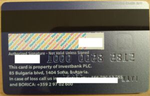 Bank Card: IBank MasterCard Blue Chip - 02/11 (Investbank PLC ...