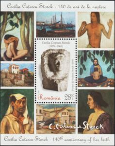 Briefmarke: 140th Anniversary of Birth of Cecilia Cuțescu-Storck ...