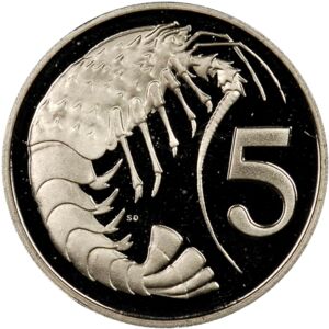 Moneda: 5 Cents (Cray Fish (Prawn)) (Islas Caimán(1987~1990 - 2nd ...
