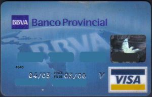 Tarjeta de Banco: BBVA Banco Provincial (Banco Provincial, VenezuelaCol ...
