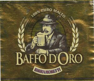 Etiqueta de bebida: Birra Moretti Baffo d'Oro (Birra Moretti, ItaliaCol ...