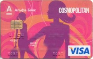 Bank Card: Cosmopolitan (Alfa-bank, RussiaCol:RU-VI-0074.09