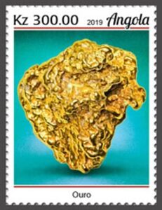 Stamp: Gold (Angola(Minerals (2019)) Col:AO 2019-184