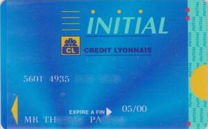Bank Card: Initial (Credit Lyonnais, FranceCol:FR-GM-0027.03