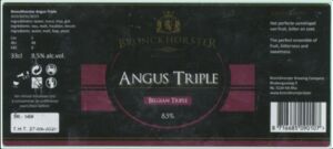 Drink Label: Bronckhorster Angus Triple (Brouwerij Rodenburg ...