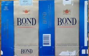 Cigarette Pack: Bond (ArgentinaCol:AR-CT-0272