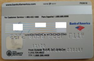 Bank Card: Bank of America Visa Debit Temporary (Bank of America ...