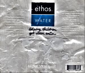Drink Label: Ethos natural spring water (Premium Waters, Inc., United ...