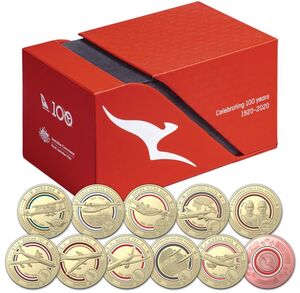 Moneda: 1 Dollar (Set 2020 Qantas Centenary Coin Set) (Australia) (1966~Today - Mint sets)