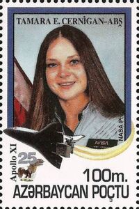 Stamp: Tamara E. Jernigan (USA) (Azerbaijan(25th Anniversary Of First Manned Moon Landing) Mi:AZ ...