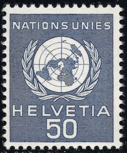 Stamp: UNO-Emblem (Switzerland(ONU/UNO - United Nations European Office ...
