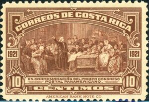 Stamp: Columbus Soliciting the Aid of Isabella (Costa Rica(1st Pan ...