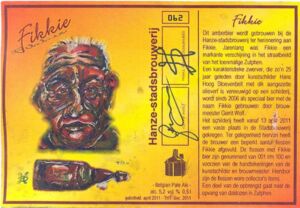 Etiqueta de bebida: Fikkie (Hanze Brouwerij, Países BajosCol:NL-BEER-009334