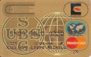 Bank Card: Eurocard (Union Bank Of Switzerland, SwitzerlandCol:CH-MC-0047