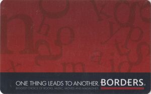 Gift Card: Borders (Borders, Singapore(Borders) Col:SG-Bord-012
