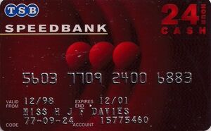Bank Card: TSB Speedbank (TSB Bank, United Kingdom of Great Britain ...