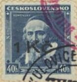 Stamp: Overprint on Comenius (Sudetenland(Mikulovice (Niklasdorf)) Mi ...