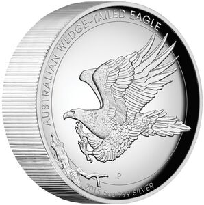 Coin: 8 Dollars (Wedge-Tailed Eagle 5oz Silver High Relief) (Australia ...