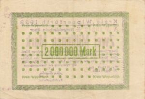 Banknote: 2 Millionen Mark (Rheinland(Wipperfürth) Kel:5658a.3