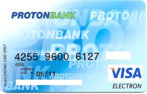 Bank Card: Proton Bank Visa Electron (01/10) (Proton Bank, GreeceCol:GR ...