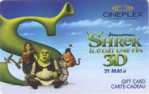 Gift Card: Shrek 3D (French) (Cineplex, Canada(Movies) Col:CA-CIN-140 ...