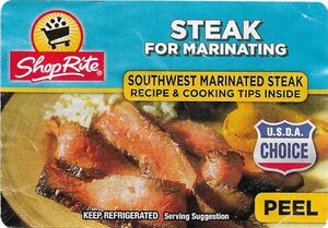 Food Label: ShopRite Steak for Marinating (ShopRite, United States of ...
